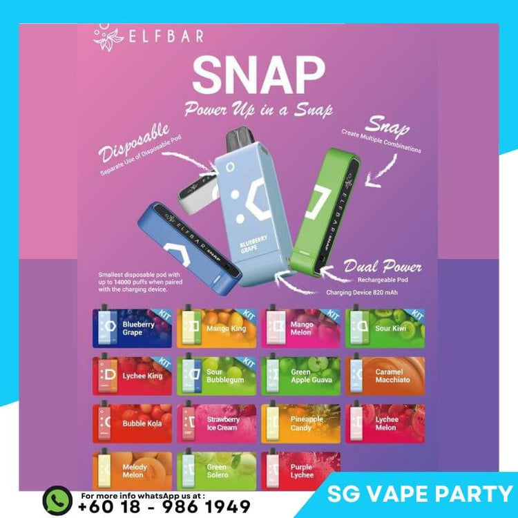 ALL ELFBAR DISPOSABLE PODS – SG Vape Party
